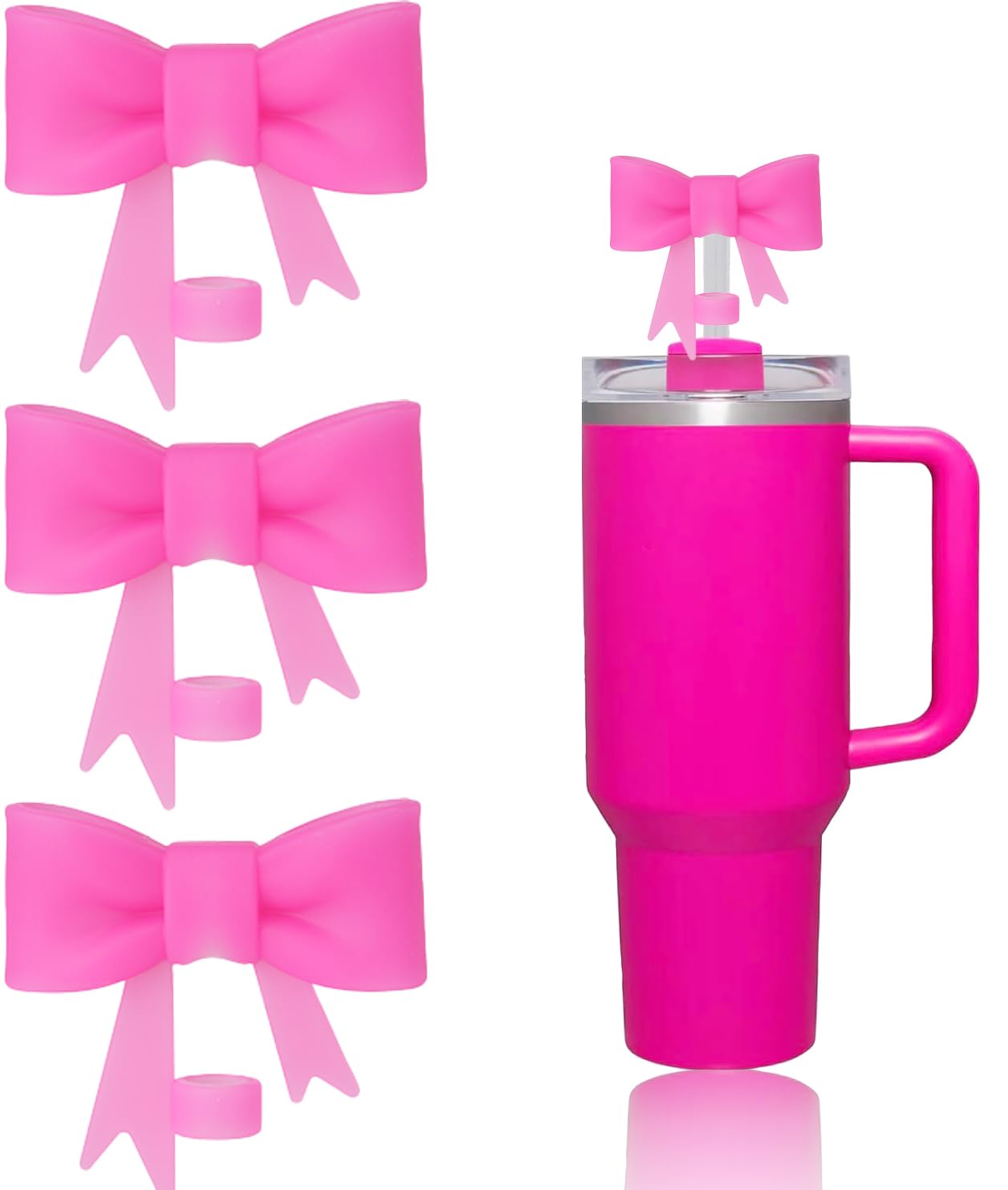 Amazon.com: DJAIOD 3Pcs Rose Red Straw Cover for Stanley, 10mm (0.4inch ...