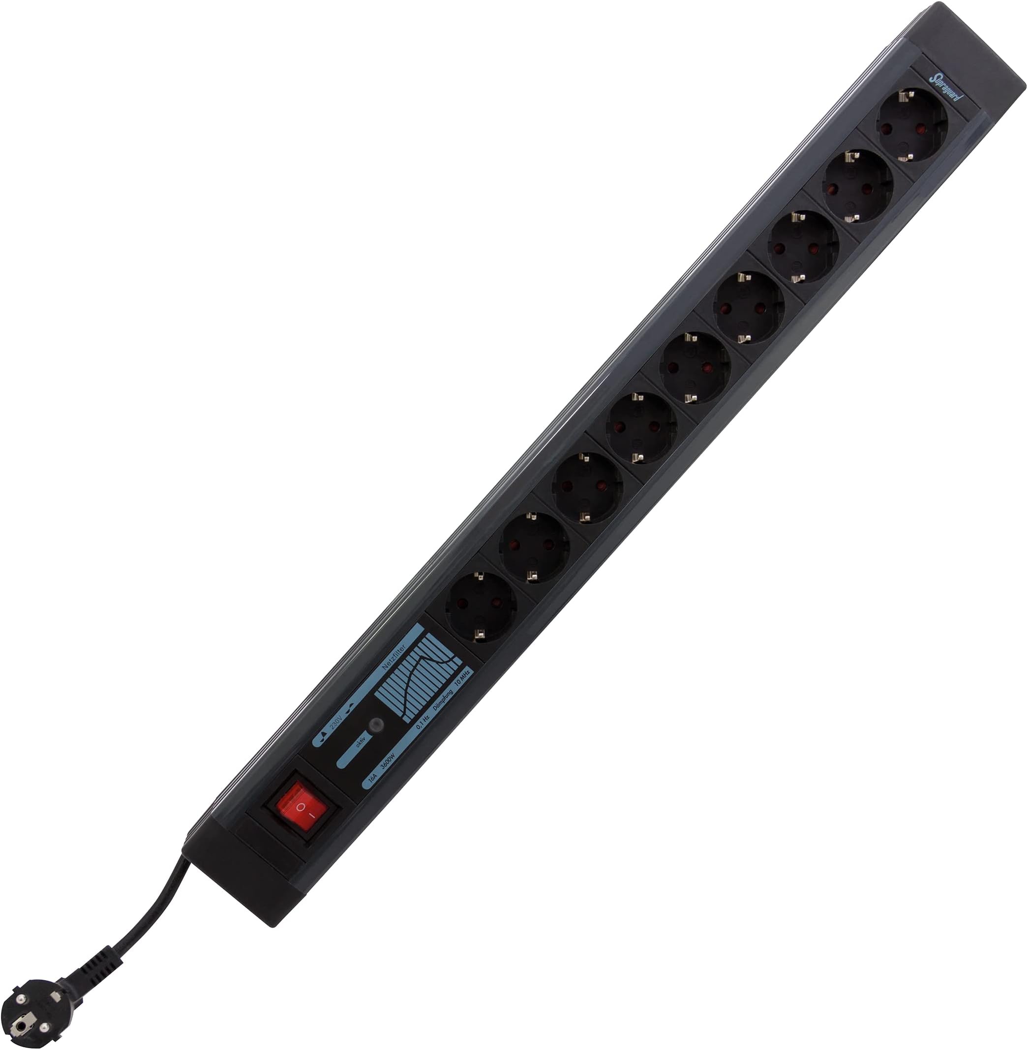 REV Steckerleiste, Mehrfachsteckdose 10fach, 2m, Steckdosenleiste mit ...