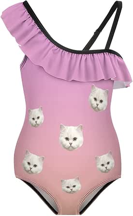 Amazon.com: Girls Swimsuit Personalized Photo Bathing Suit Kids Custom ...