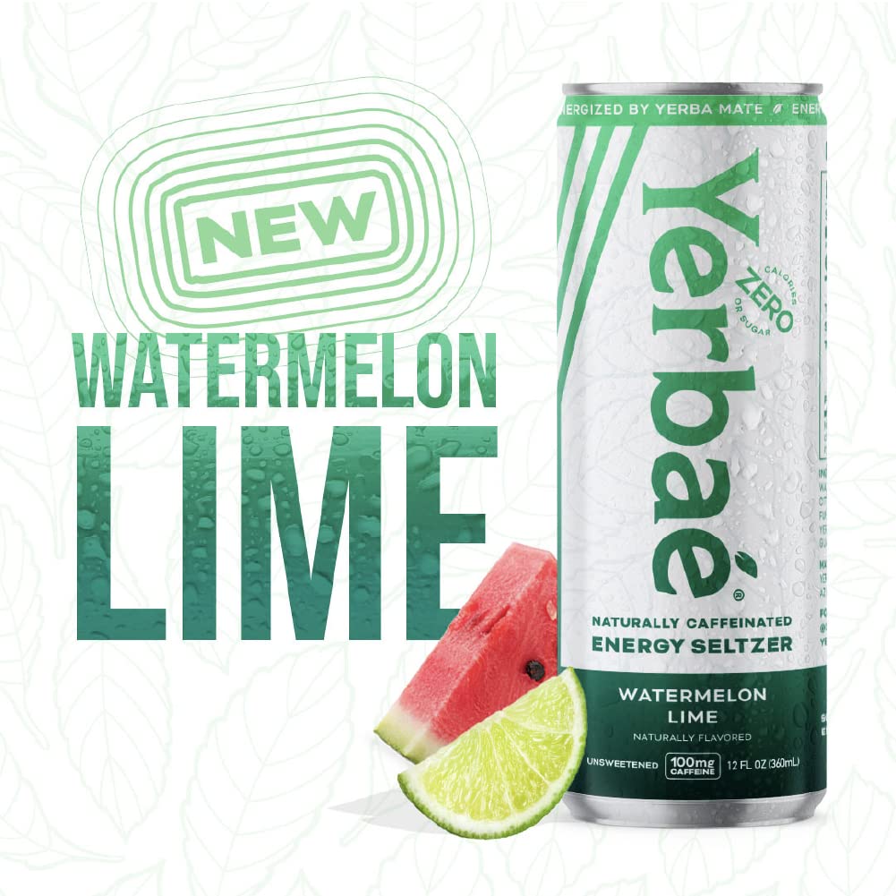 Snapklik.com : Yerbae Energy Seltzer - NEW Watermelon Lime Flavor, 0 ...