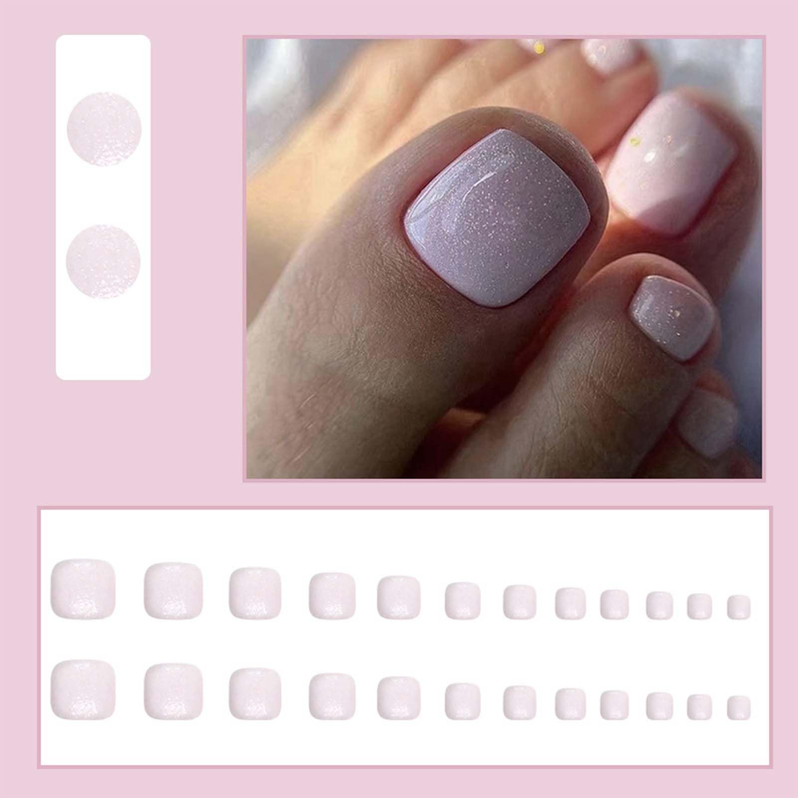Light Pink Toenails Press On Pedicure Collection | ImPRESS Press On