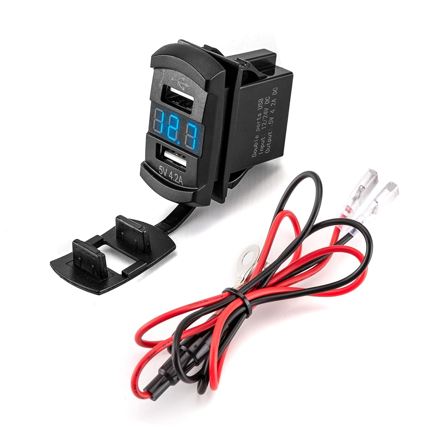 Amazon.com: Wsays 12v USB Rocker Switch Dual Charger/Outlet with LED ...