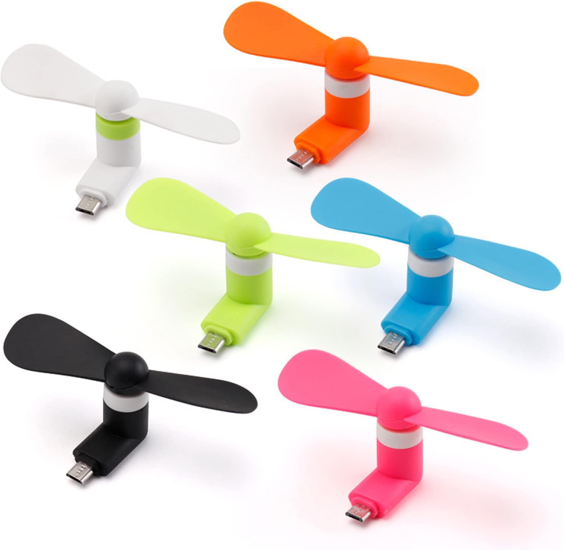 Amazon.com: ZLMC 6 PCS Colorful Cell Phone Fan - Type C Small Fan ...