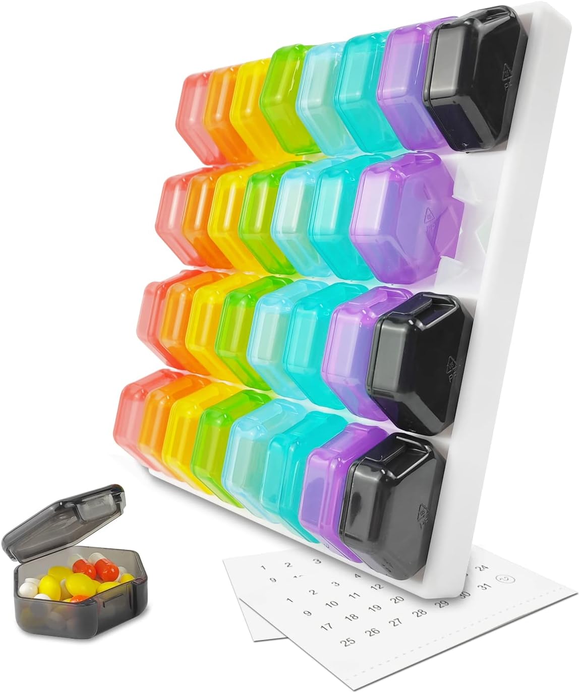 Amazon.com: Monthly Pill Organizer, 30 Day Medicine Organizer Boxes ...