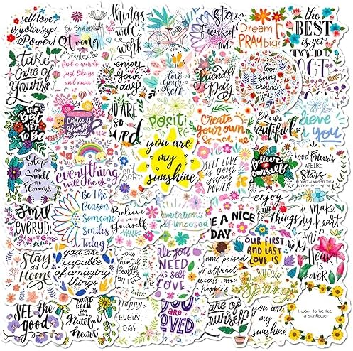 Amazon.com: 50PCS Motivational Stickers for Laptop Water Bottle ...