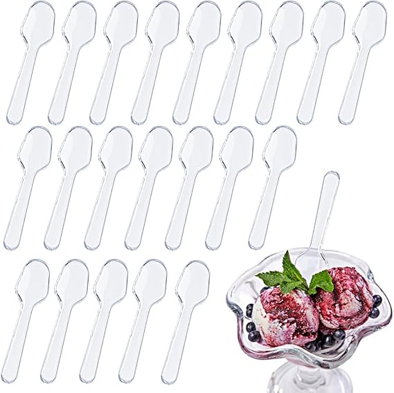 Amazon.com: 1000 PCS Mini Clear Plastic Tasting Spoons for Jelly ...