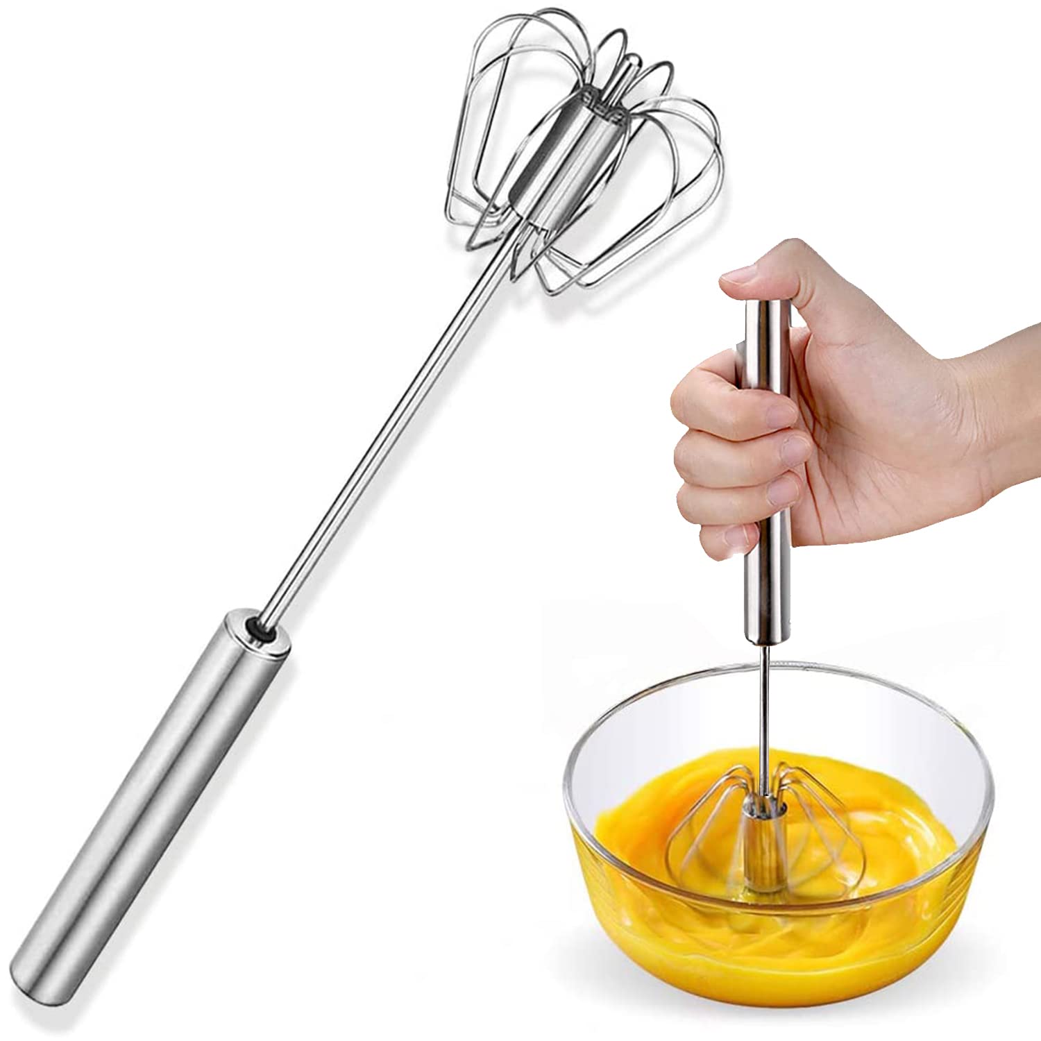 Simple Automatic Whisk, 12 Inch Semi-Automatic Whisk, Balloon Whisk ...