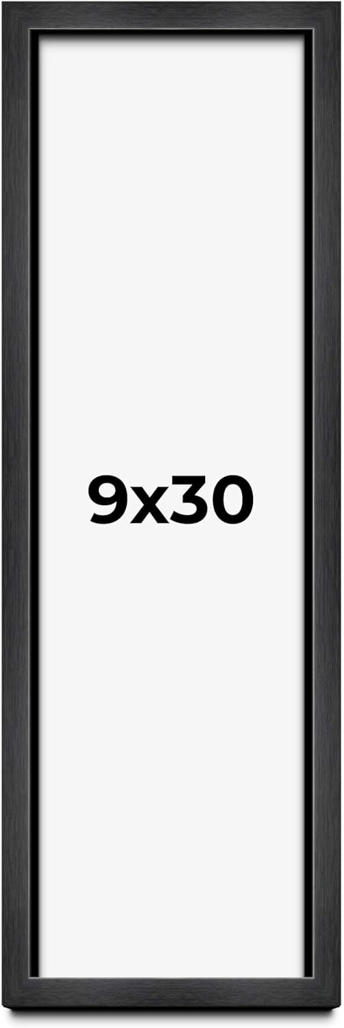 Amazon.com - 9x30 Shadow Box Frame Grey Charcoal Black | 0.875 Inches ...