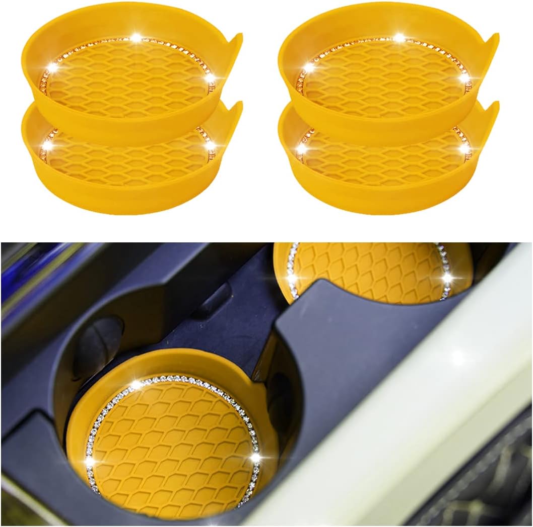 CGEAMDY Car Cup Holder Coaster, Universal Auto Cup Holder Insert, Anti ...