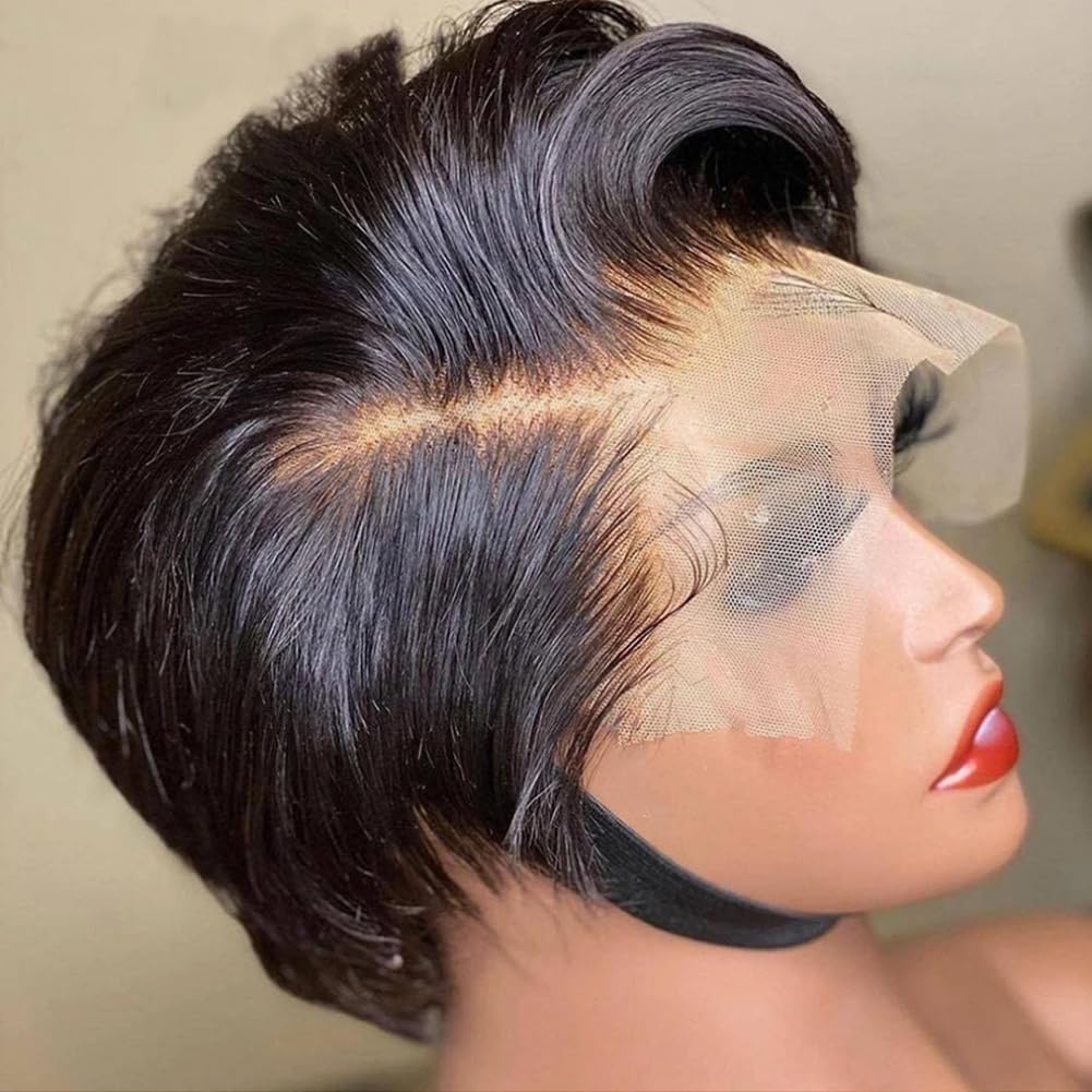 Amazon.com : ONICA Pixie Cut Wigs for Black Women Human Hair, 6 Inch ...