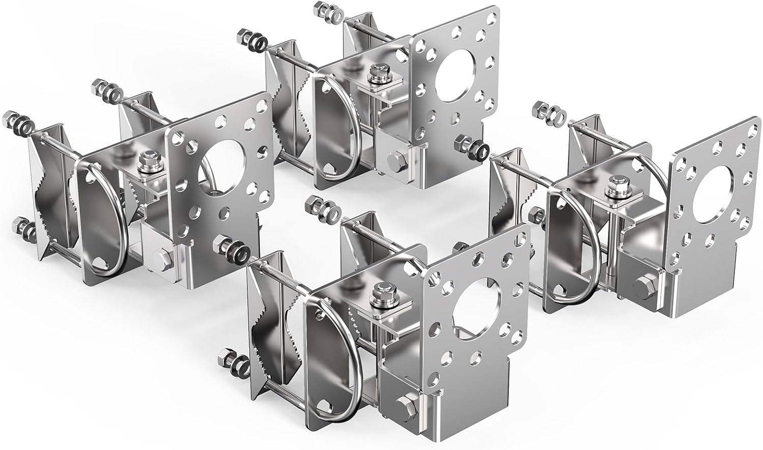 Amazon.com : 4 Pack Universal Wall/Pole Mounting Pole Mount Brackets ...