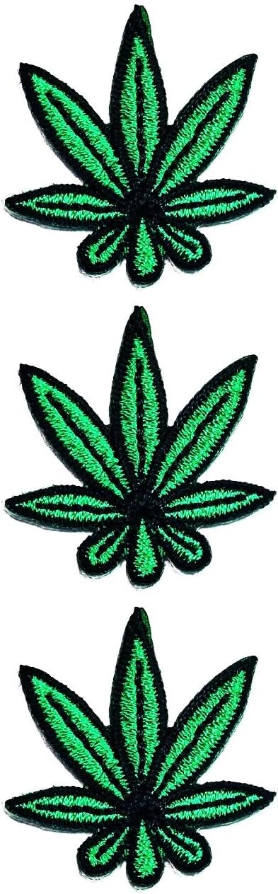 Amazon.com: ONCEX 3PCS. Size Small Cute Green Leaf Ganja Marijuana Weed ...