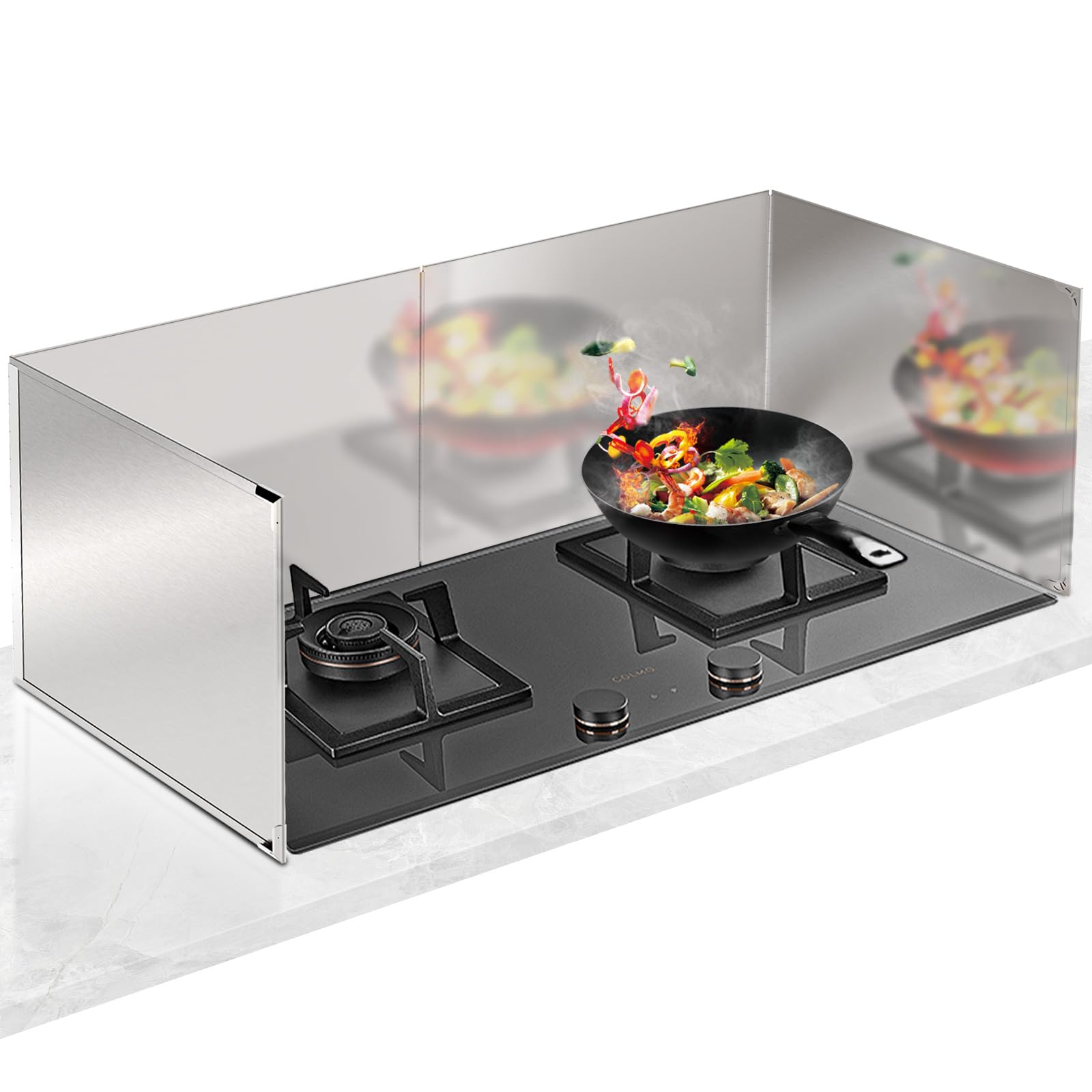 Snapklik.com : 4 Sided Grease Splatter Guard,Foldable Stainless Steel ...