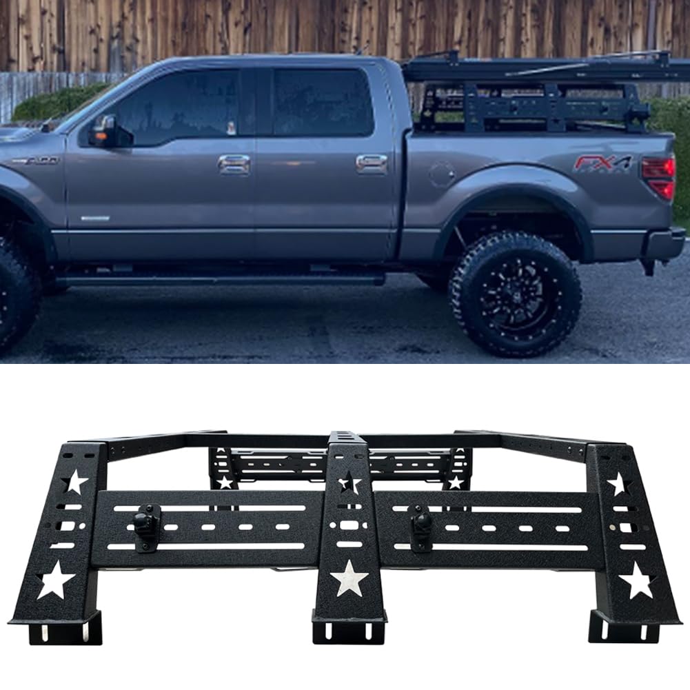 Snapklik.com : 13" High Bed Rack Truck Luggage Carrier Fits 2009-2024 ...