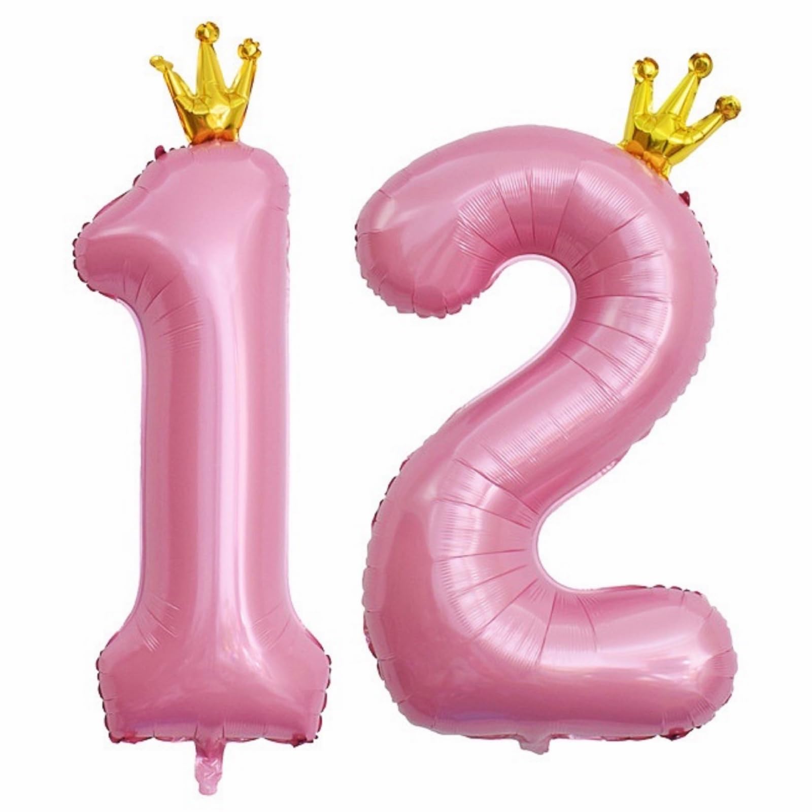 Amazon.com: 40 Inch Number 12 Balloons Pink, 12th Birthday Decorations ...