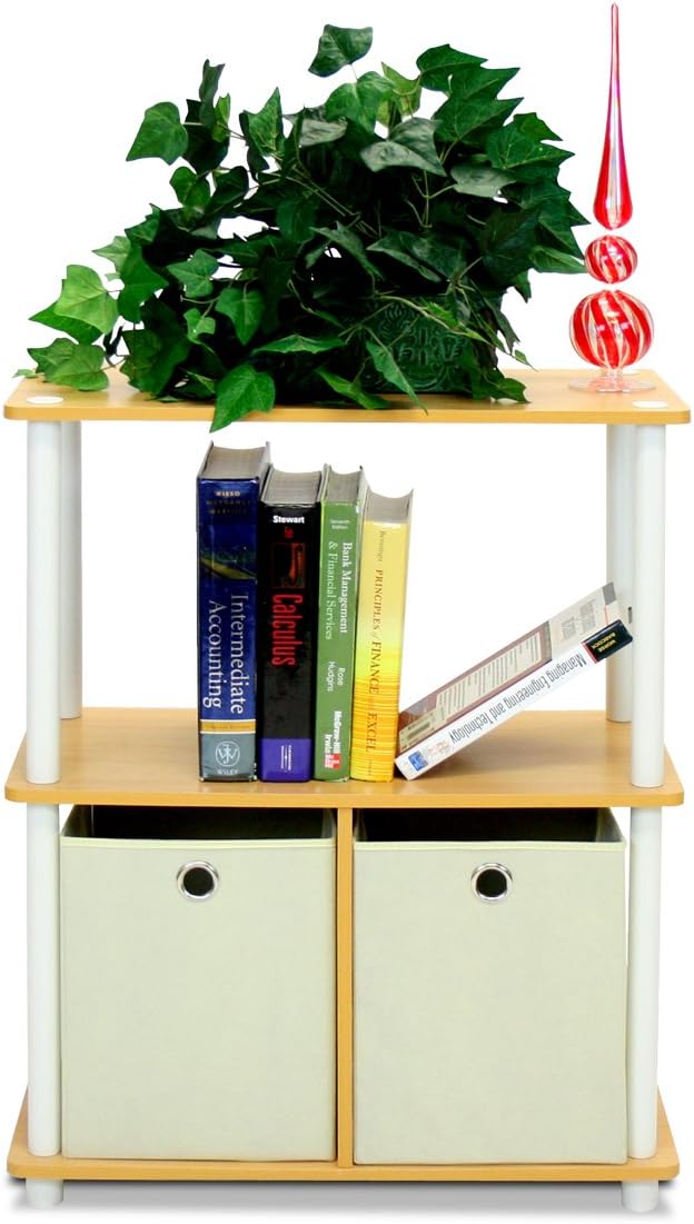 Amazon.com: Furinno 99152BE/WH/IV 3-Tier Go Green Multipurpose Storage ...
