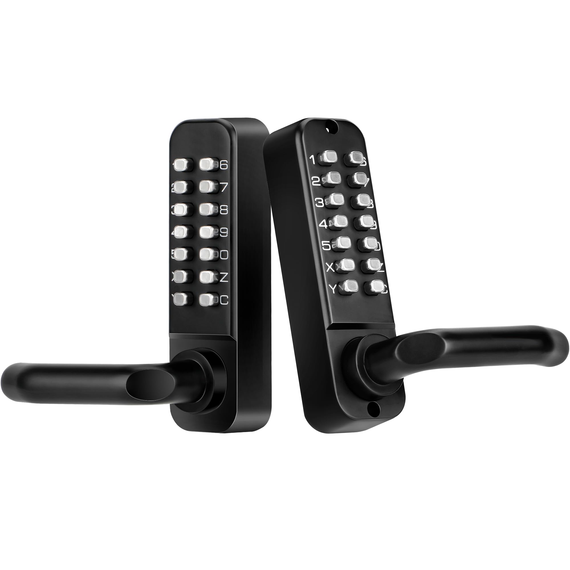 Snapklik.com : Black Keyless Entry Door Lock, Double Sided Keypads ...