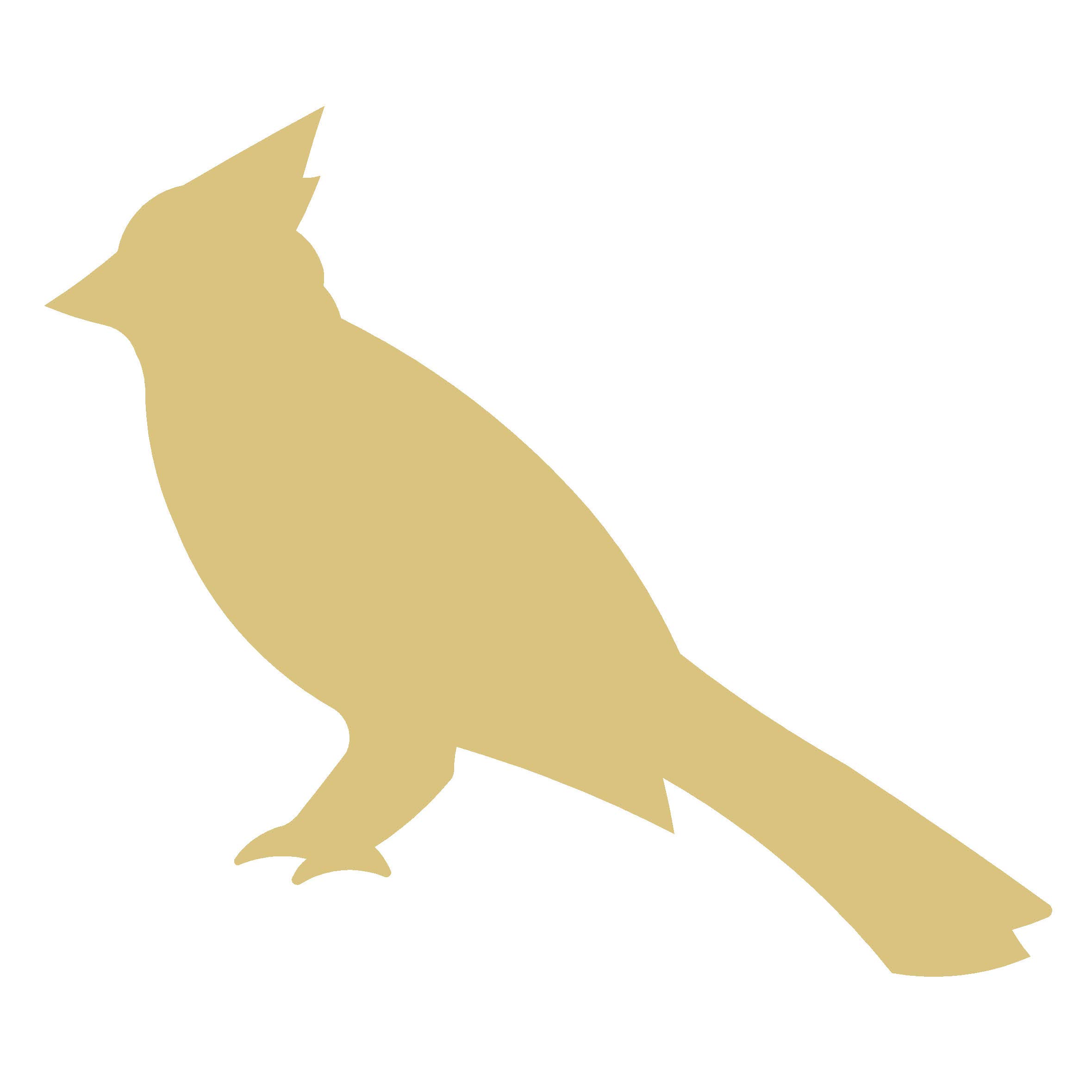 Amazon.com: Cardinal Cutout Unfinished Wood Garden Bird Garden Decor ...