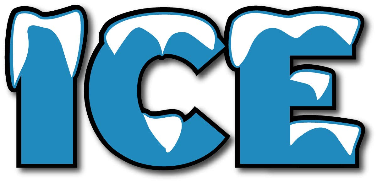 Amazon.com: Ice Decal Sticker for Gas Station Ice Box or Ice Ice Baby ...