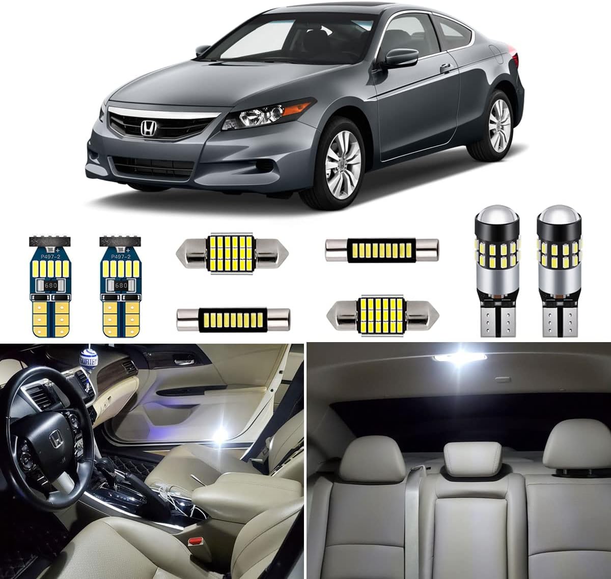 Amazon.com: 8pcs Interior LED Lights Bulb Kit for Honda Element 2003 ...