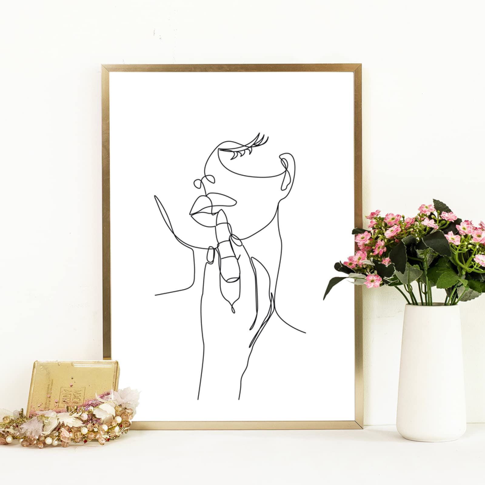 Dibujo Lineal De La Cara De Una Niña Cara De Mujer Abstracta Con