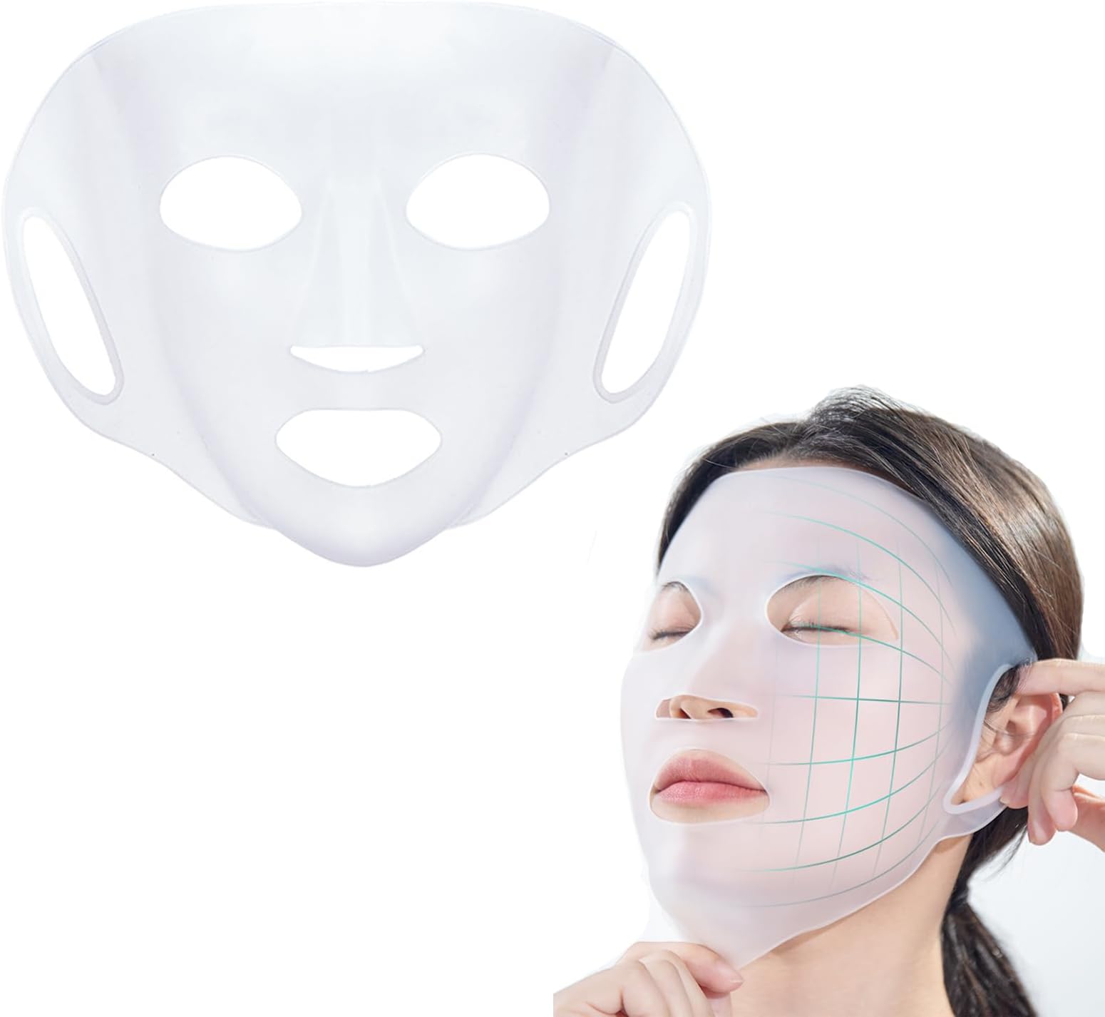 Amazon.com : 32 Pcs Facial Chest Neck Silicone Pad Reusable Face ...