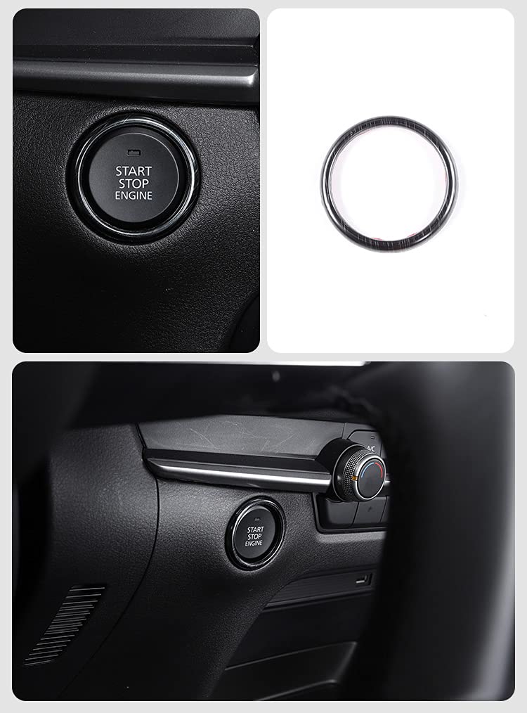 Amazon | TANGDUTUTU マツダ CX-30 エンジンスタート スターターリング アルミカバー アクセサリー 内装パーツ CX-30 ステンレス 1枚【ブラックヘアライン ...