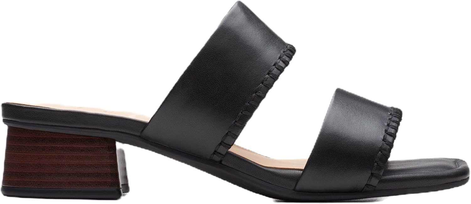 Amazon.com | Clarks Women's Serina 35 Mule Heeled Sandal | Mules & Clogs