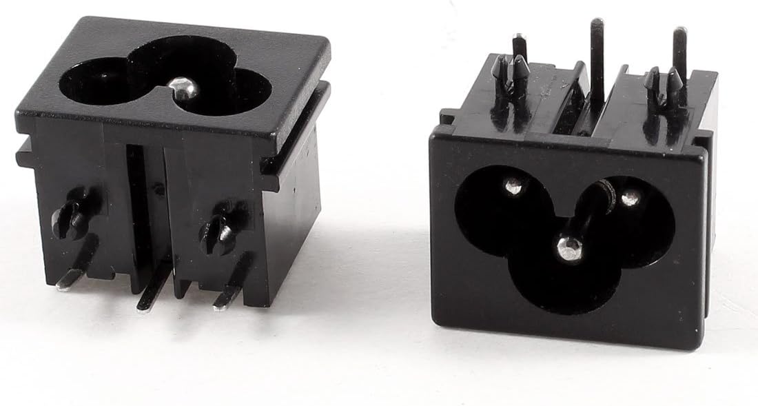 Amazon.com: Qtqgoitem 2 Pcs AC 250V 2.5A 3-Terminals Clamp Type IEC320 ...