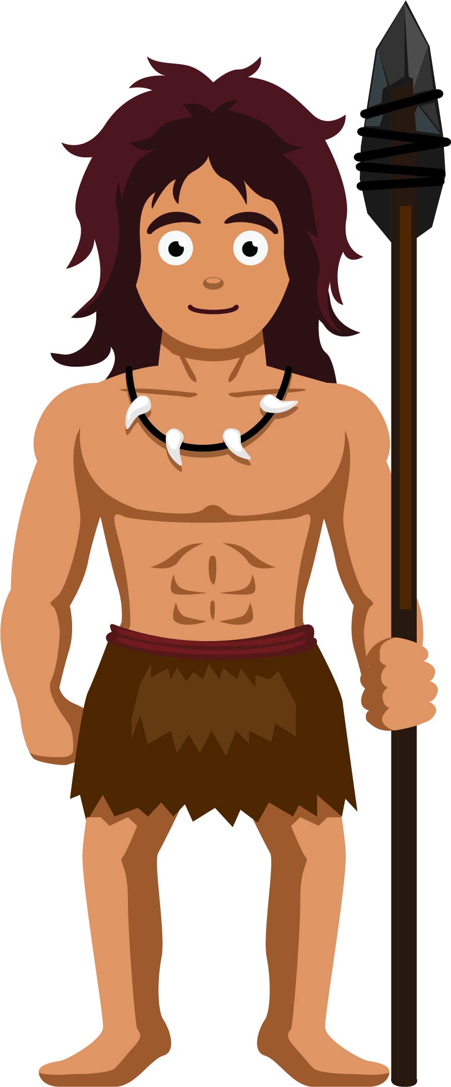 First Homo Sapiens Cartoon Modern Reconstruction Of World's First