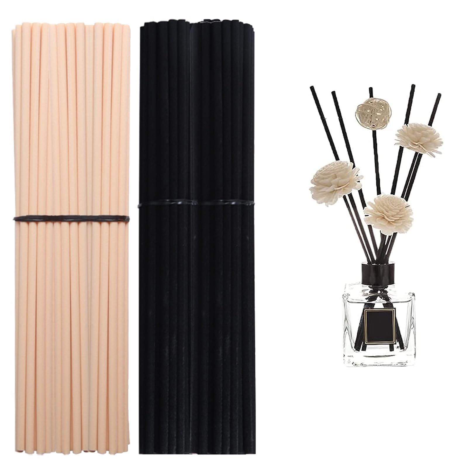 100Pcs Reed Diffuser Sticks, BetterJonny 25cm Rattan Reed Sticks 50Pcs ...