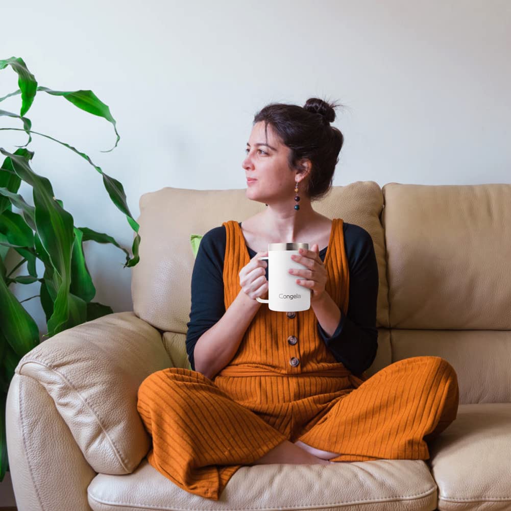 Congela 18oz Stainless steel insulated coffee mug with handle ...