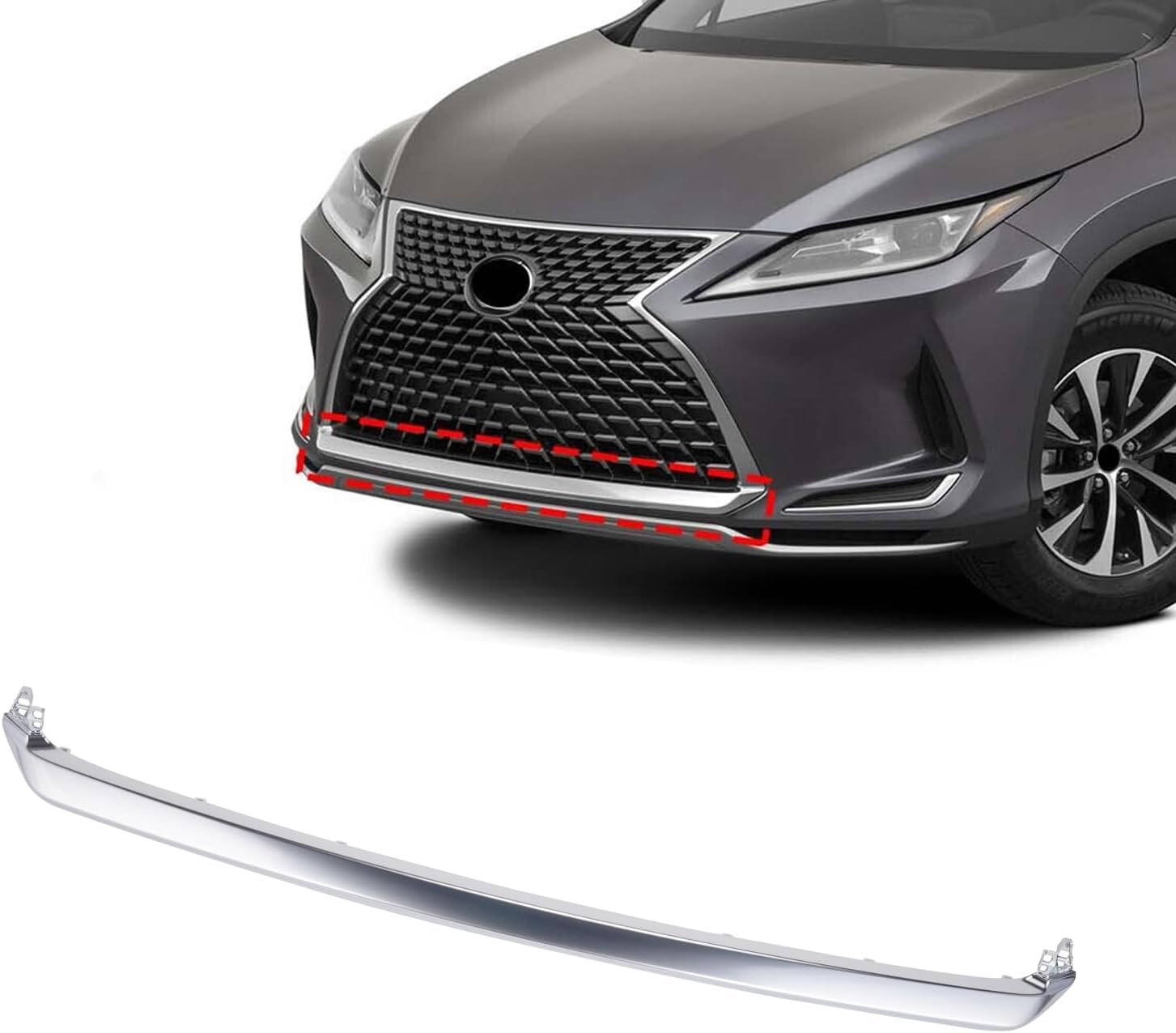 Amazon.com: Partzer Front Lower Bumper Grille Molding Trim 53122-0E200 ...