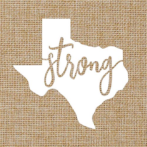Amazon.com: Texas TX Strong Script Glossy White Vinyl Car Window Decal ...