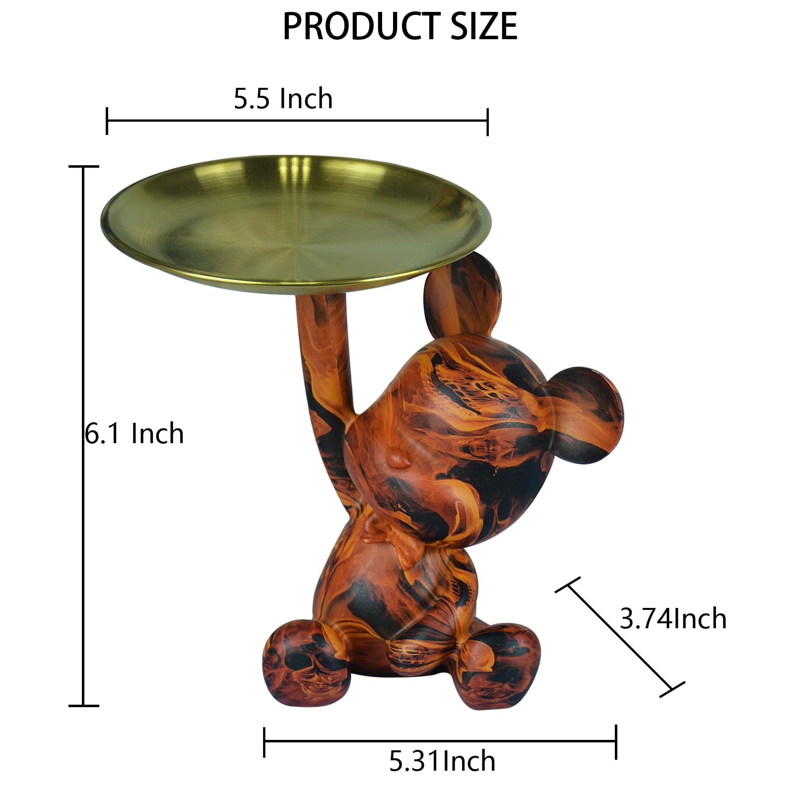 Snapklik.com : Coniuty Bear Holding Storage Tray, Decorative Bear ...