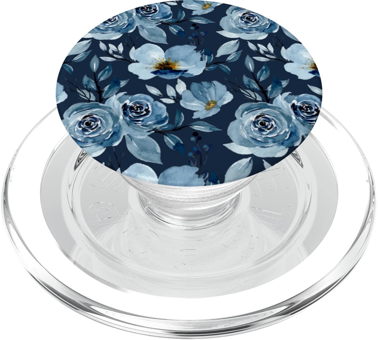 Amazon.com: Blue Watercolor Flower Pattern PopSockets PopGrip for ...