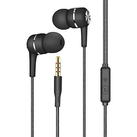 Earphones, Wired Headphones and Microphone 3.5mm In-Ear Magnetic Stereo ...