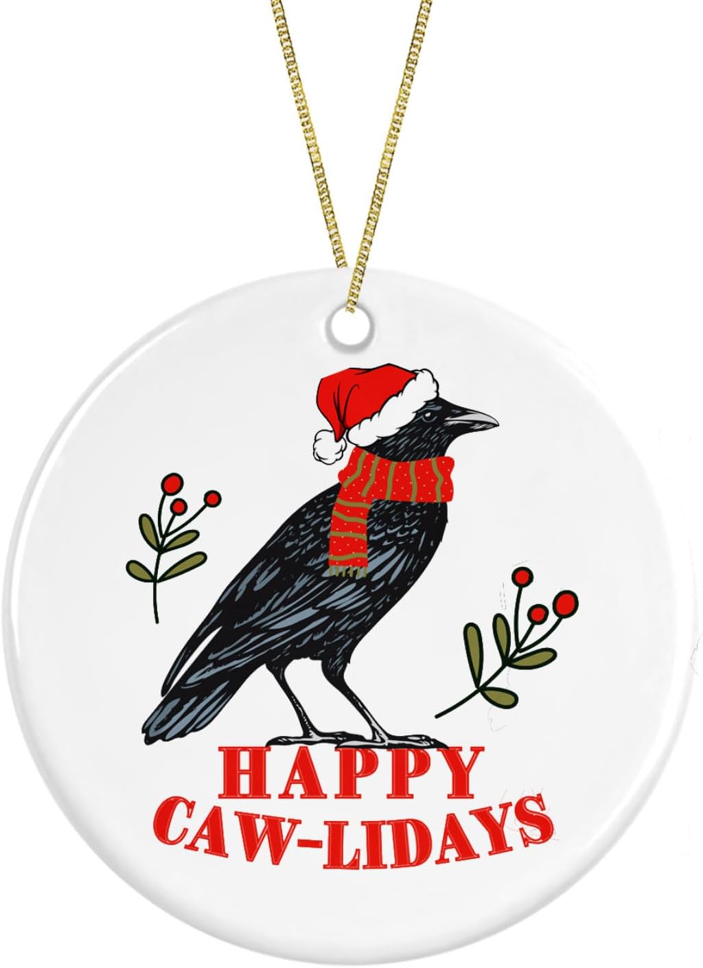 Amazon.com: Black Raven Bird Animal Christmas Tree Ornament : Home ...