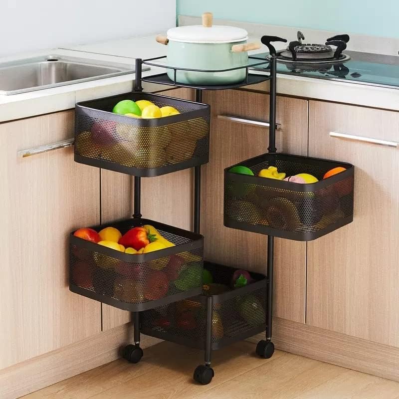 TEX-RO Kitchen Trolley with Wheels, Kitchen Organizer Items and Storage ...