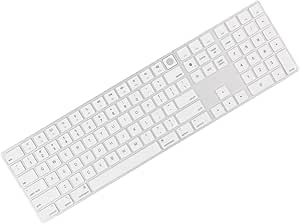 Allinside White Keyboard Cover for Mac Magic Keyboard with Touch ID and ...