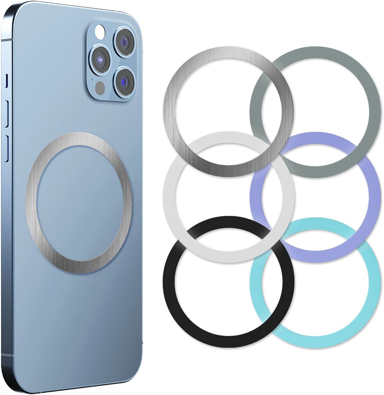 Amazon.com: Cheukkee Adhesive Metal Ring Sticker,Mag Ring Circle ...