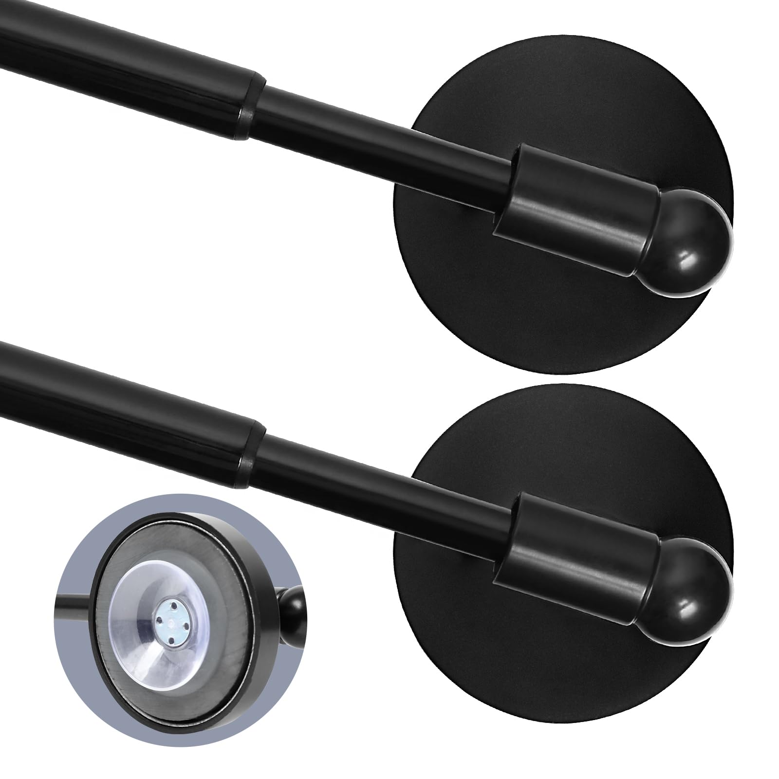 Amazon.com: Heavy Duty Magnetic Curtain Rods for Metal Door (16-28 ...