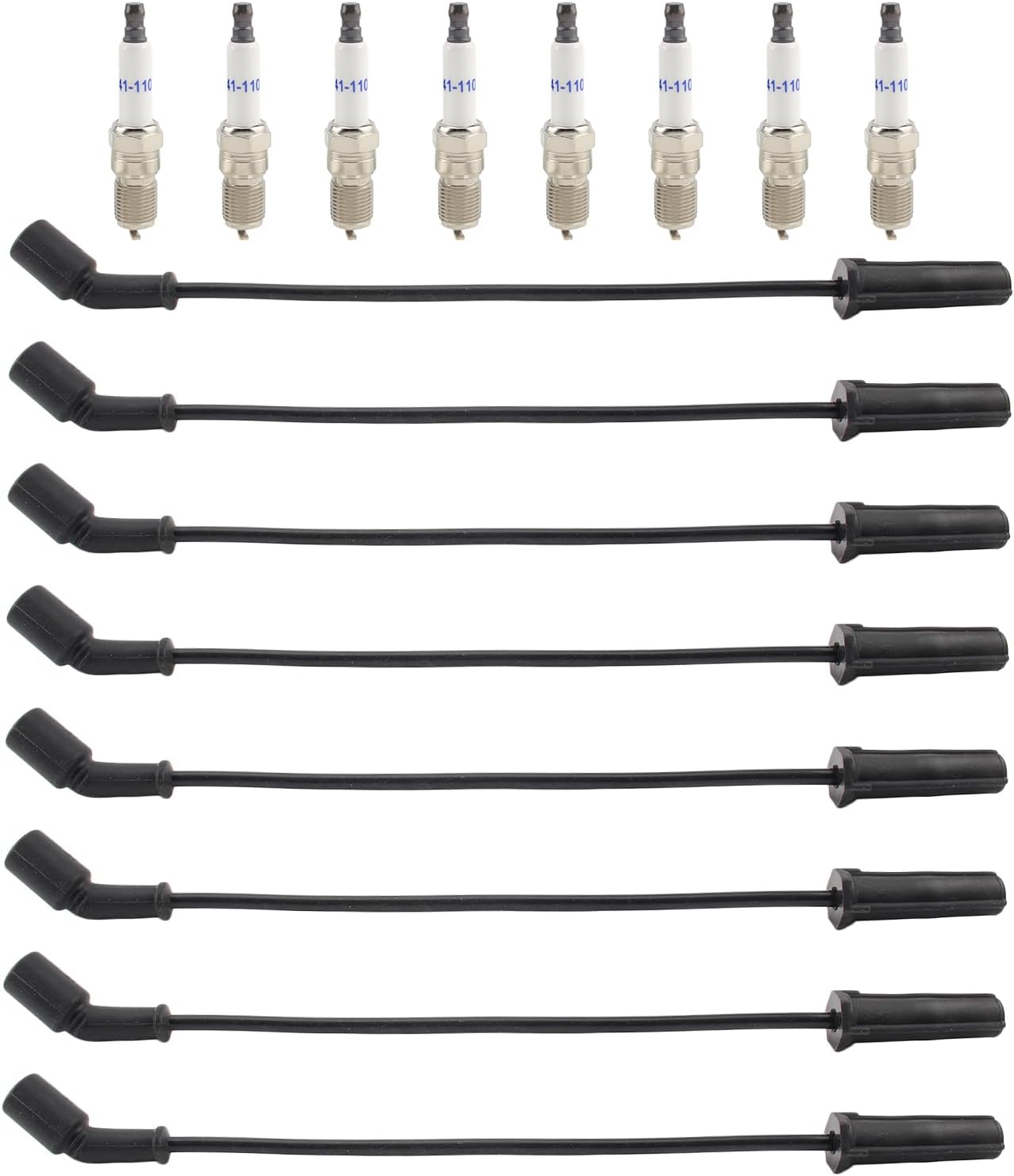 Amazon.com: AUTOKAY 41-110 Spark Plugs & 9748UU Wires Set of 8 for ...