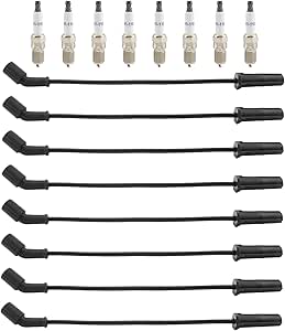 Amazon.com: AUTOKAY 41-110 Spark Plugs & 9748UU Wires Set of 8 for ...