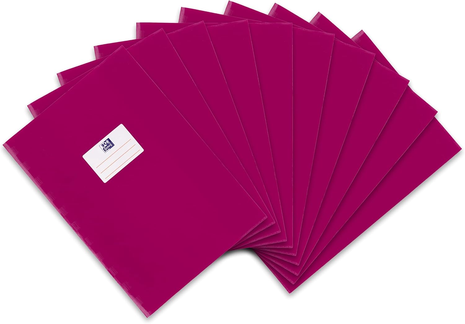 Oxford Heftumschlag A4, Bast, mit Beschriftungsetikett, pink, 10 Stück ...