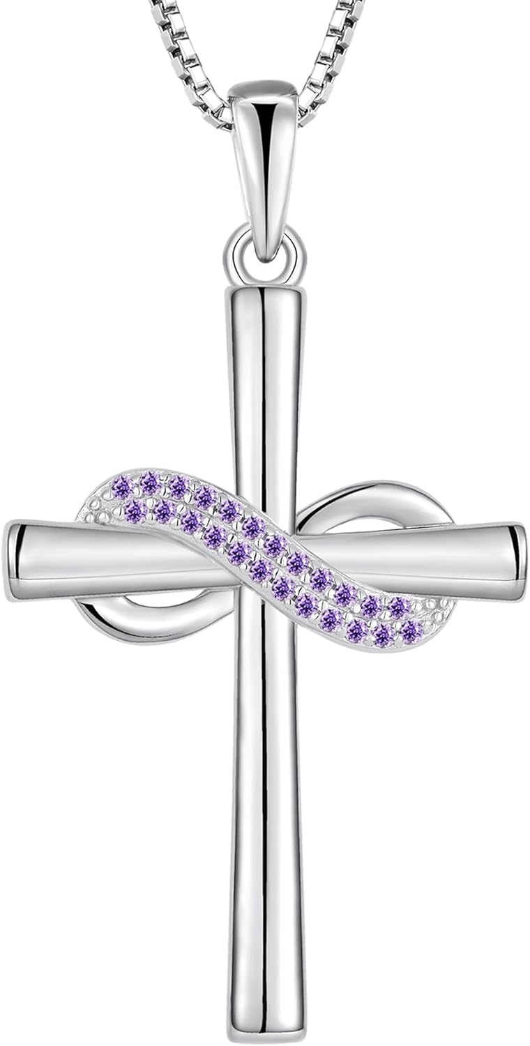 Amazon.com: STARCHENIE Infinity Cross Pendant Necklace for Women 925 ...