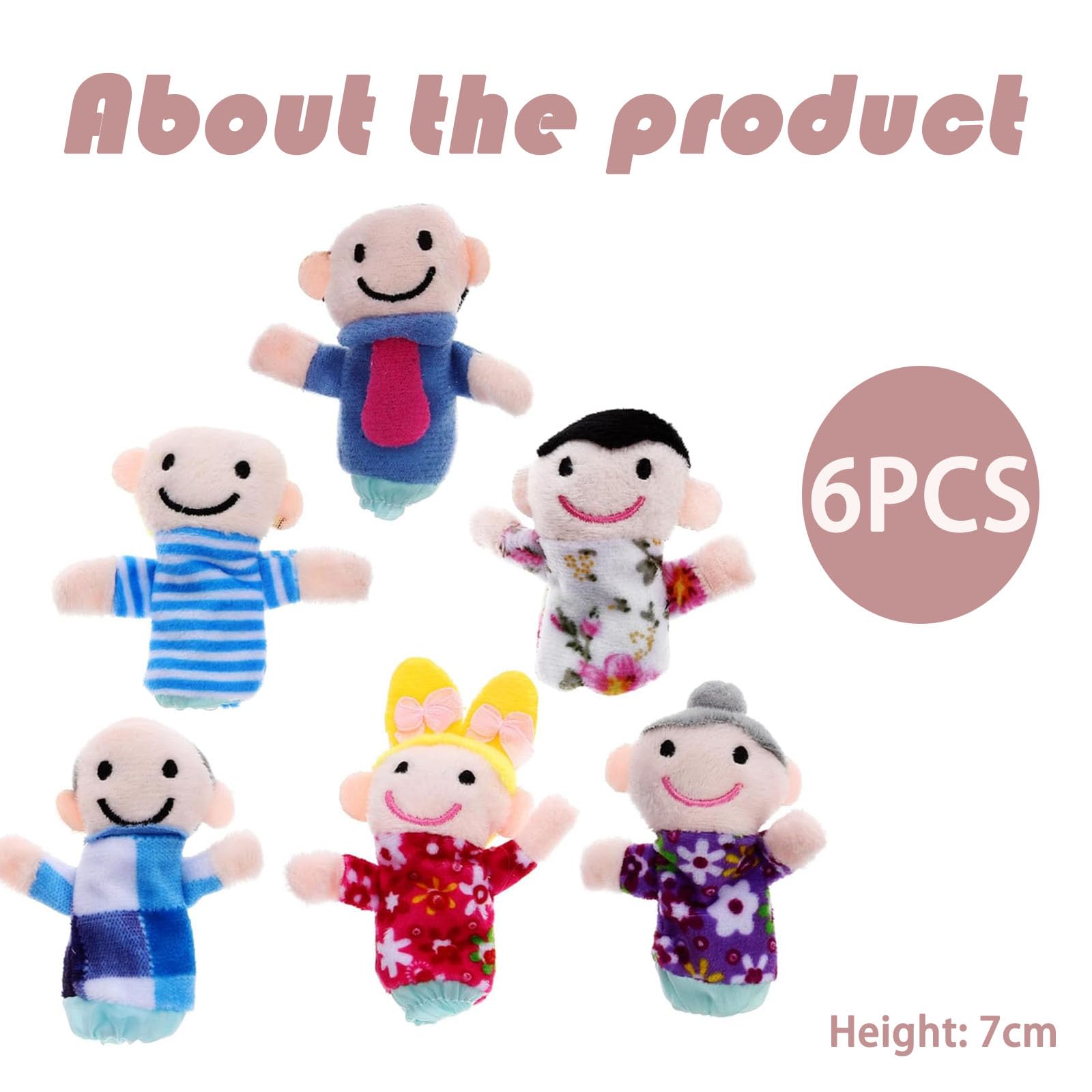 6 Pieces Finger Puppets for Toddlers, Finger Puppets Cute Soft, Finger ...