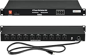 Amazon.com: ThePoEstore 10 NEMA 5-15R Outlet Surge Protector PDU, 120V 15A 3600J 10KA, 1U Rack ...