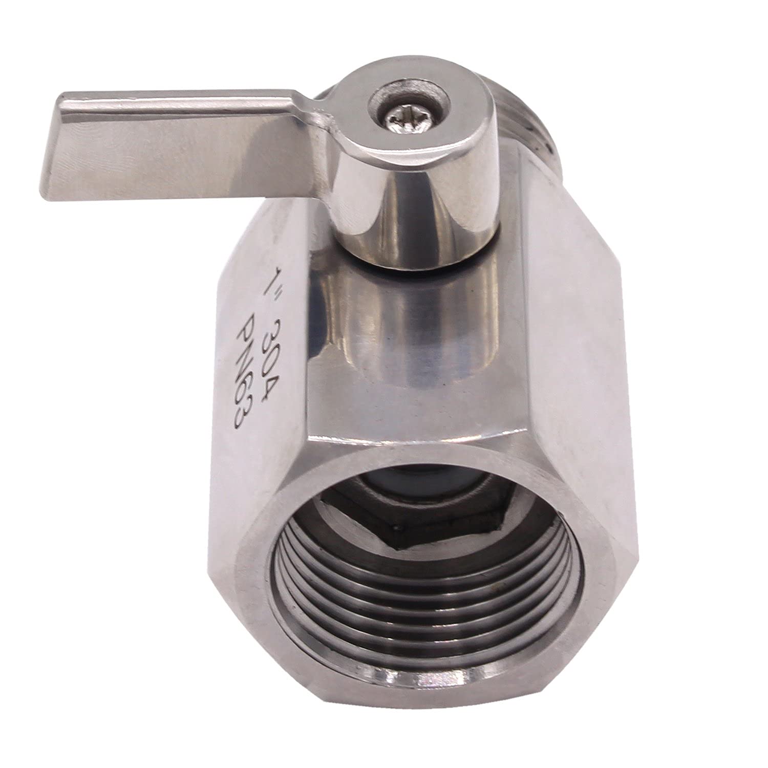 Snapklik.com : 1 Inch Stainless Mini Ball Valve NPT Female X Male ...