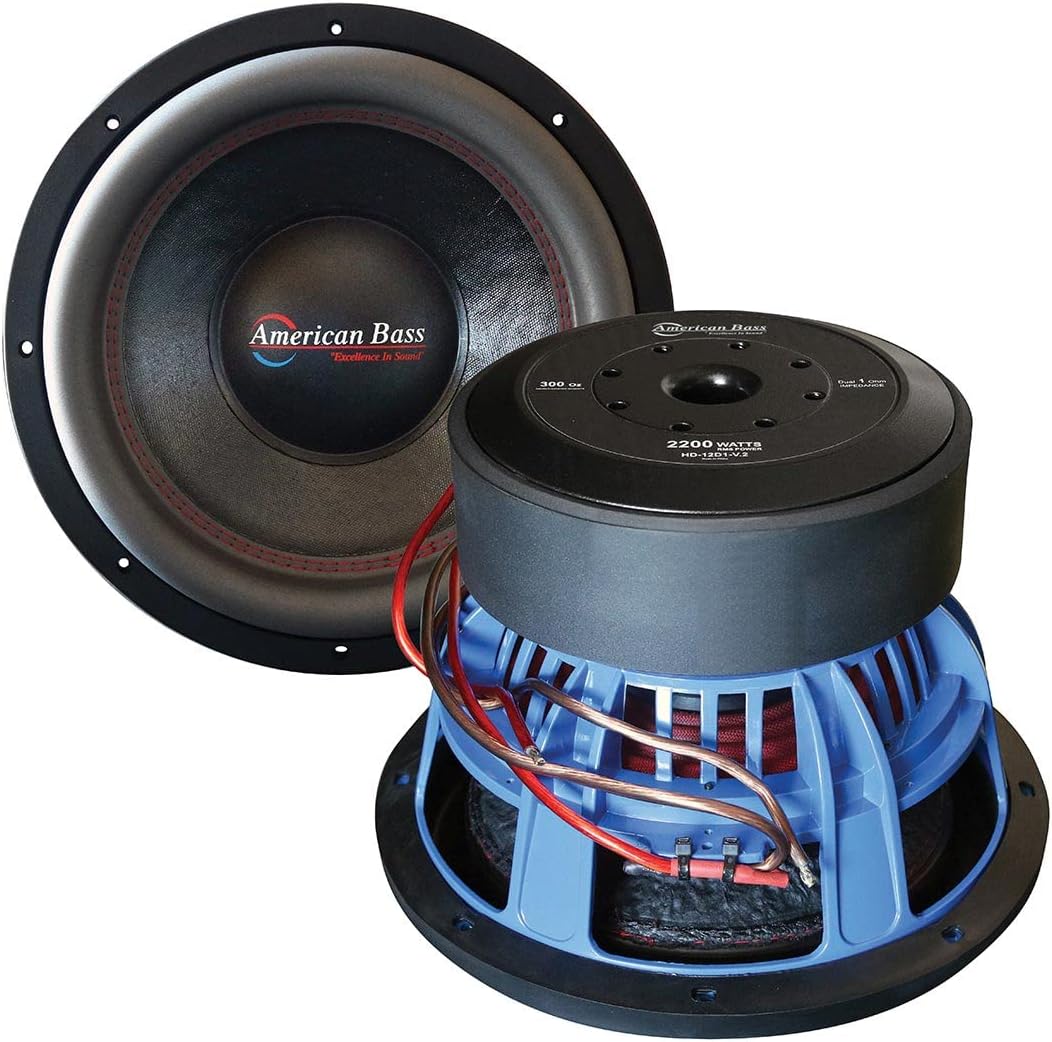 Amazon.com: American Bass USA HD 12D2 4000 Watt Dual 2 Ohm Subwoofer ...